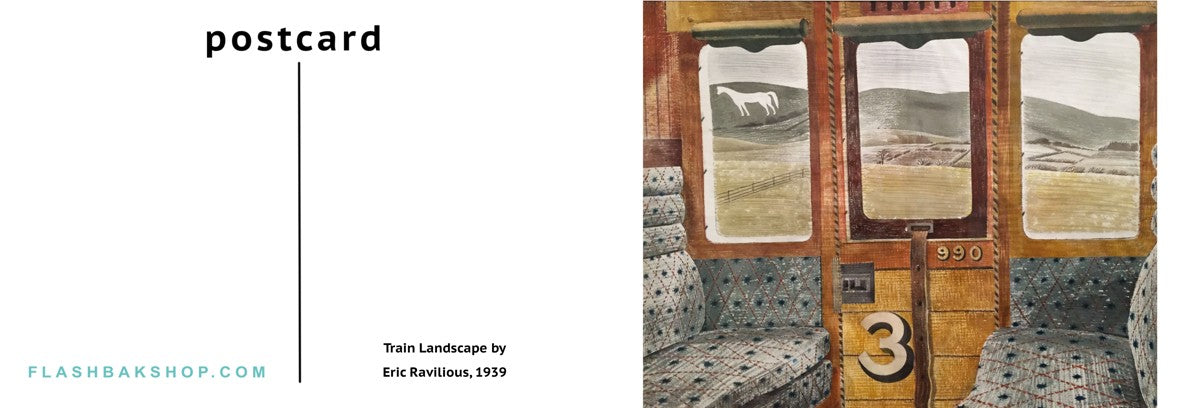 Train Landscape by Eric Ravilious, 1939 - Postcard – Flashback Shop