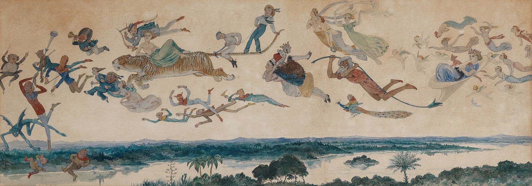 Richard Doyle an Aerial Concert by Richard Doyle - c. 1880s – Flashback ...