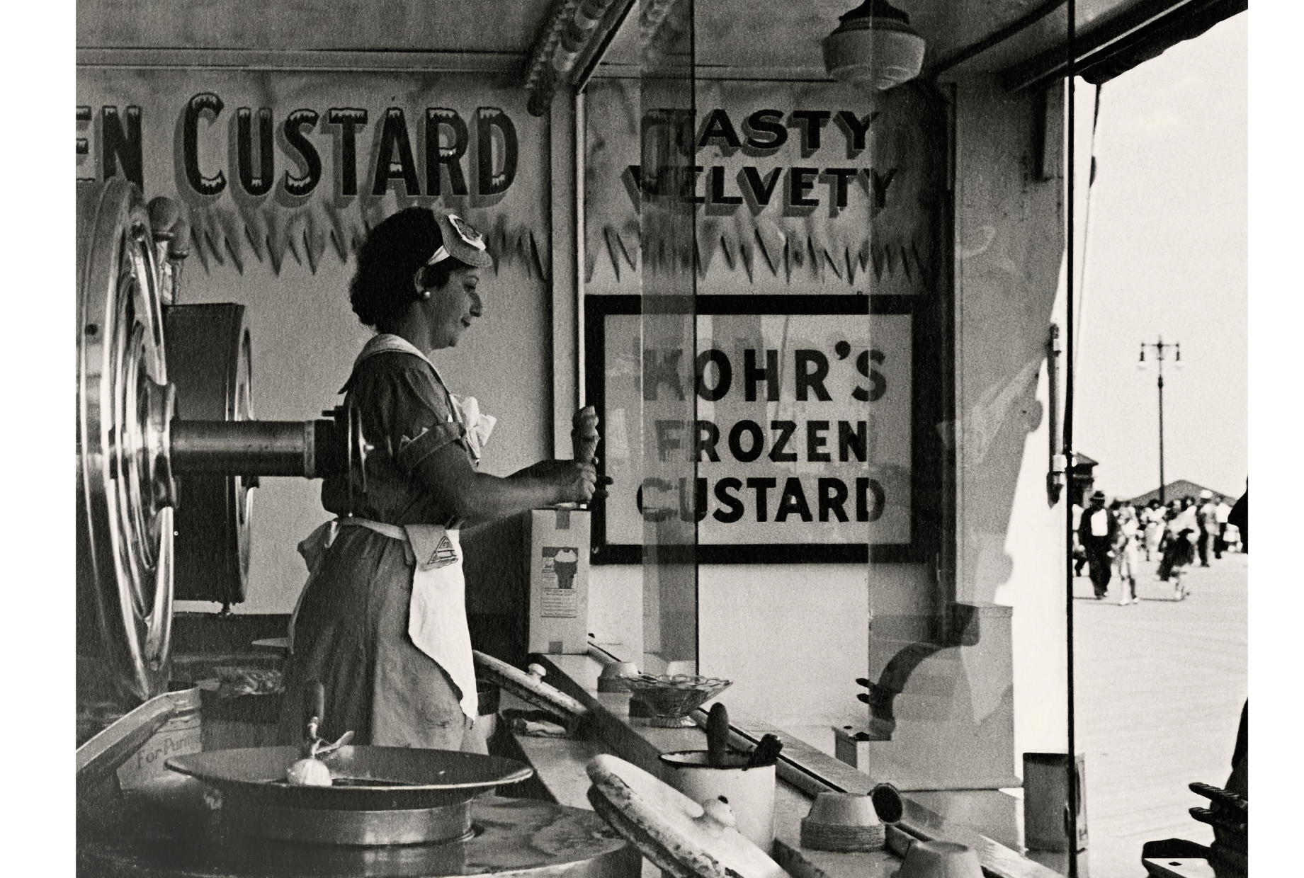 Coney Island Waitress at Custard Stand by Lusha Nelson, 1935 - Postcar ...