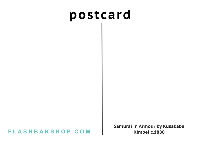 Samurai in Armour by Kusakabe Kimbei, c.1880 - Postcard – Flashback Shop