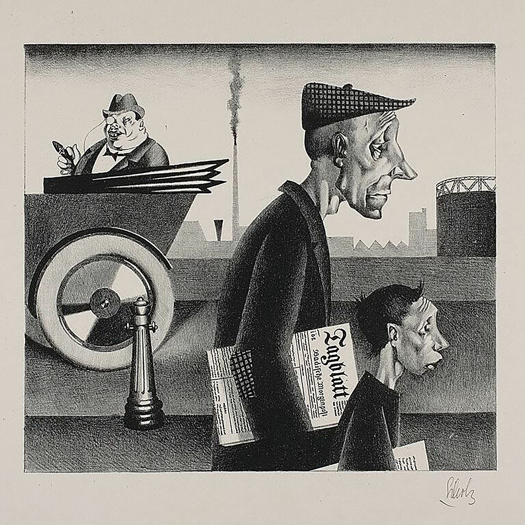 Newspaper Carriers Work Disgraces By Artist Georg Scholz 1921